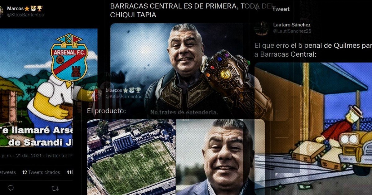 Los memes por el ascenso de Barracas - Master News