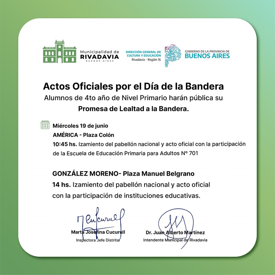 Actos oficiales por el Día de la Bandera - Master News